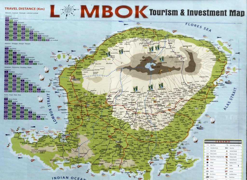 Map of Lombok – Bidy Tour and Travel